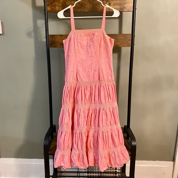 Soho | Dresses | Soho Clothing Co Long Embroidered Pink Dress M | Poshmark